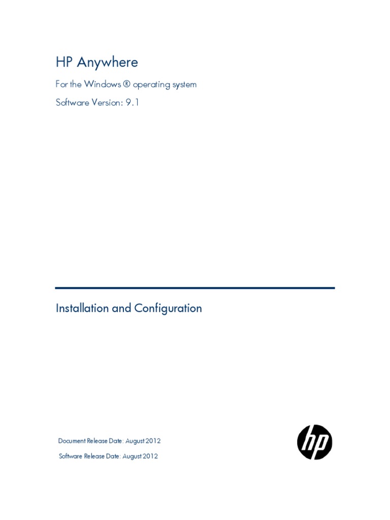 HP Anywhere Installation and Configuration Guide | PDF | Installation ...