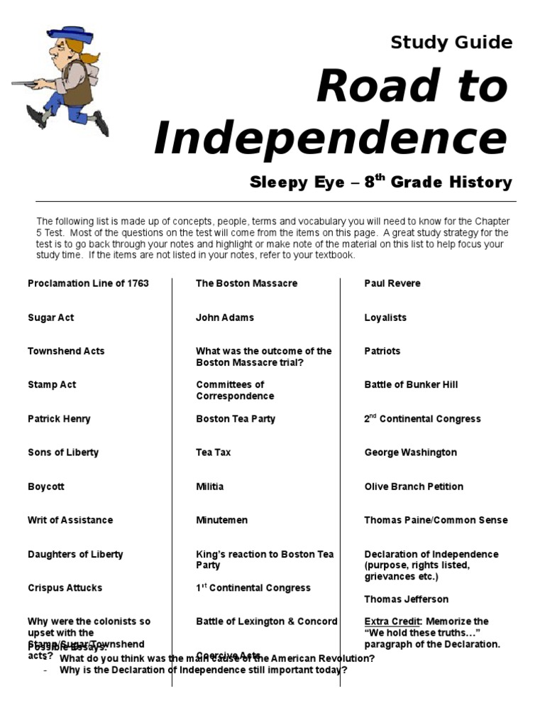 Key Concepts for Independence Test | PDF | American Revolution | United ...