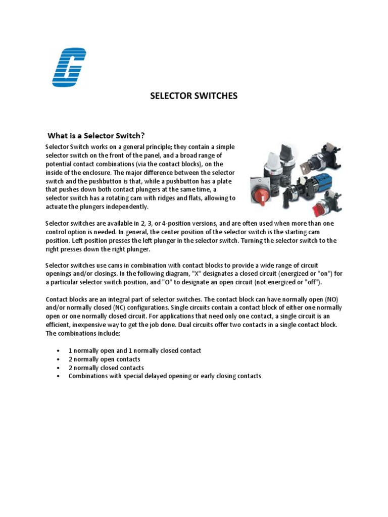How Selector Switches Work | PDF | Switch | Components