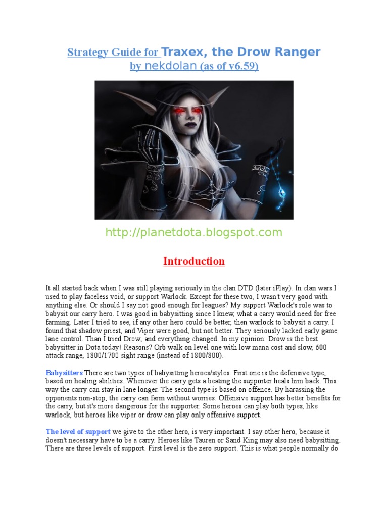 Traxex The Drow Ranger | PDF | Leisure | Sports