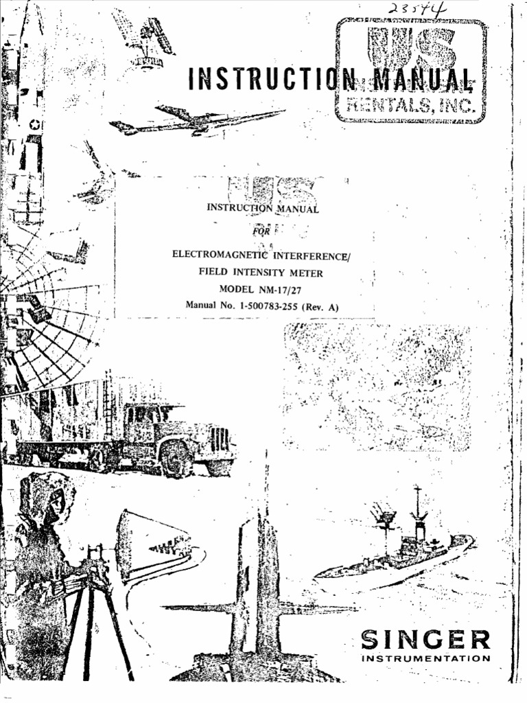 Singer Model NM-17-27 Electromagnetic Field Intensity Meter (1-500783 ...