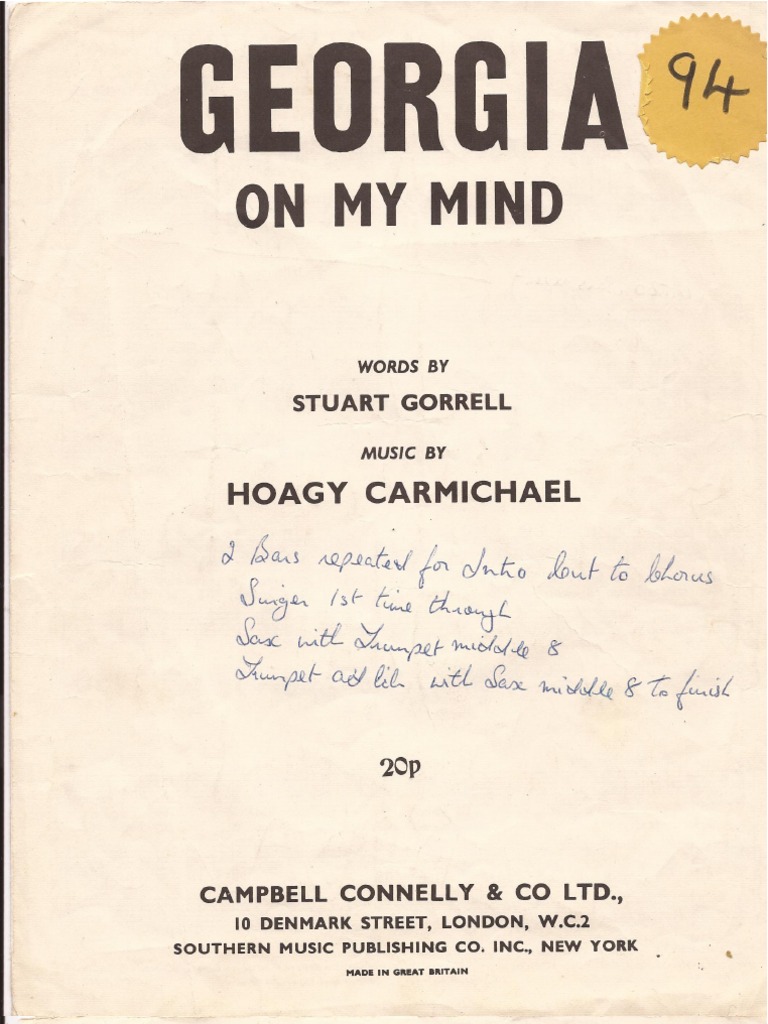 Georgia On My Mind | PDF