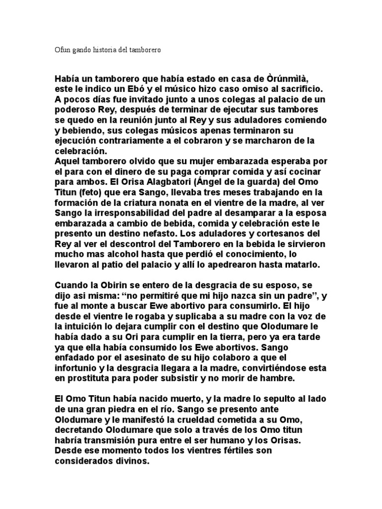 Ofun Gando - Historia Del Tamborero | PDF | Clásicos