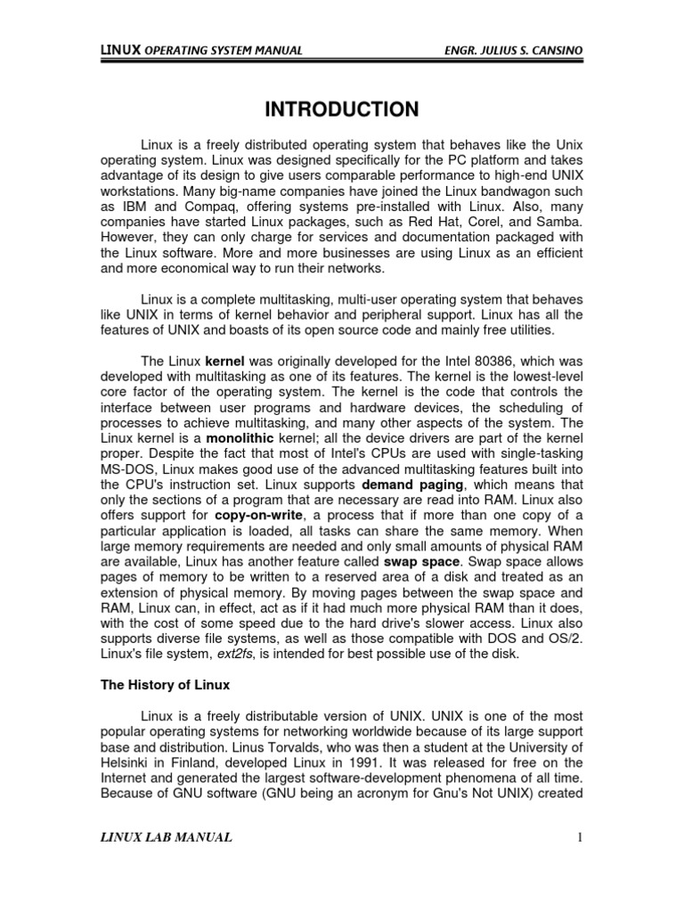 LINUX Lab Experiments-Edited Version | PDF | Linux | Operating System
