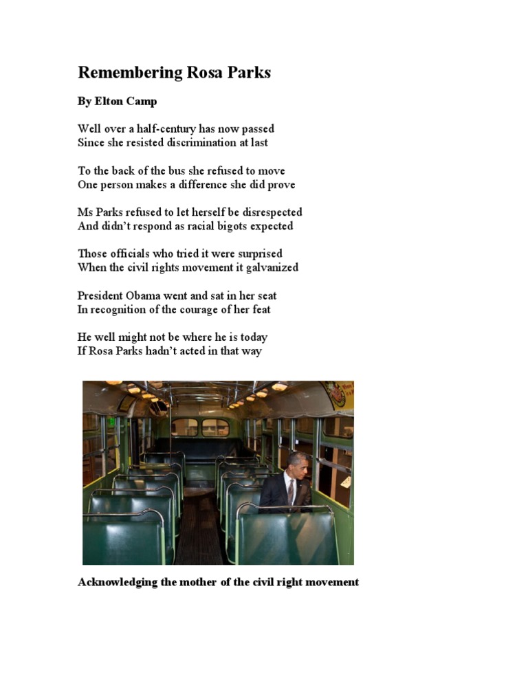 Honoring Rosa Parks' Legacy | PDF | Politics Of The United States ...