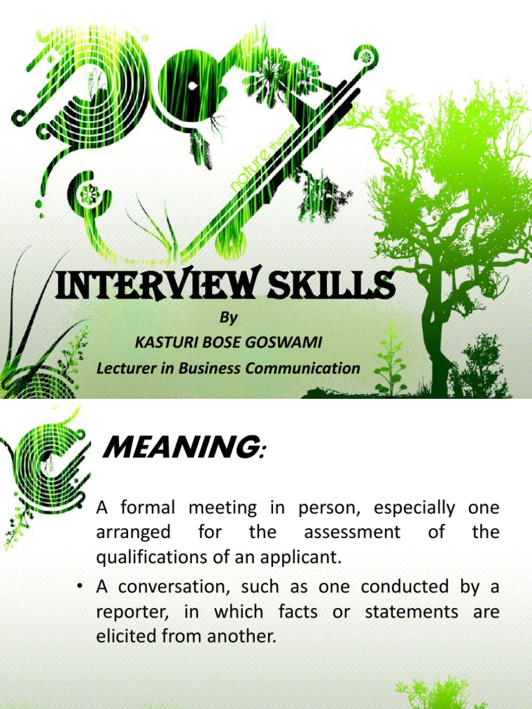 Interview Skills | PDF