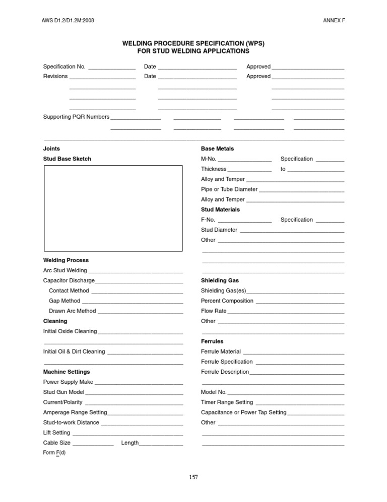 Form Welding Procedure Form Fill Online, Printable,, 40% OFF