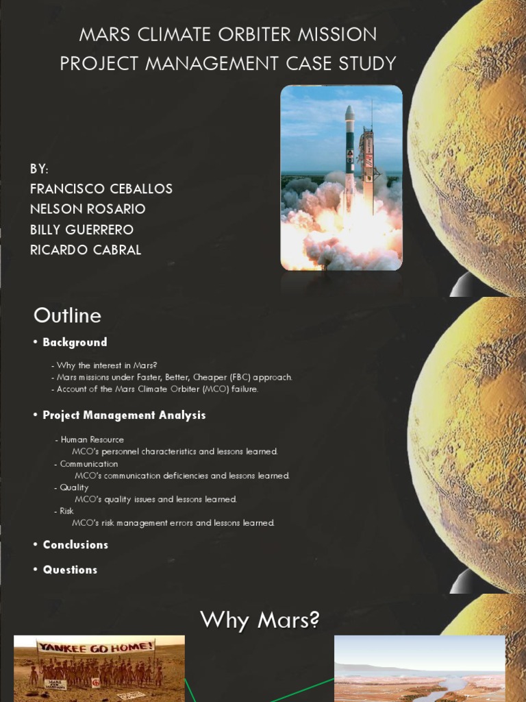 Mars Climate Orbiter Project Management Analysis | PDF | Risk ...