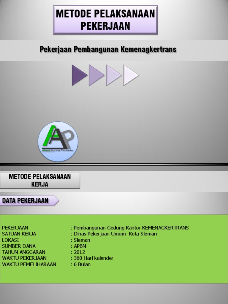 Contoh Metode Pelaksanaan Proyek | PDF