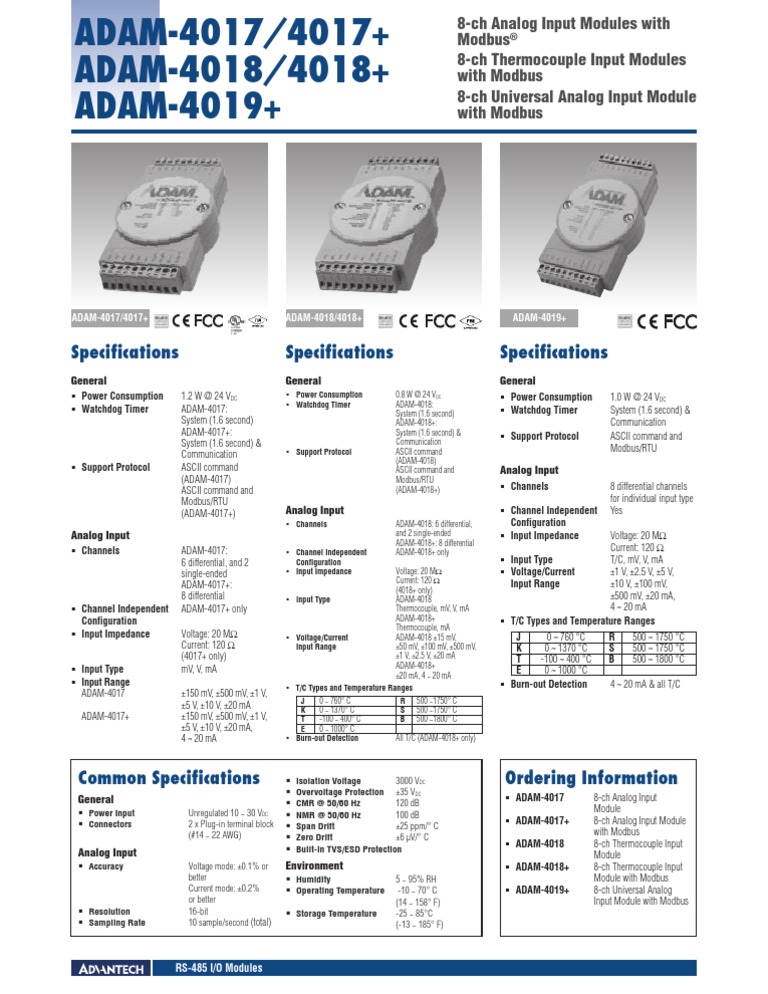 ADAM-4018 | Thermocouple | Electrical Engineering