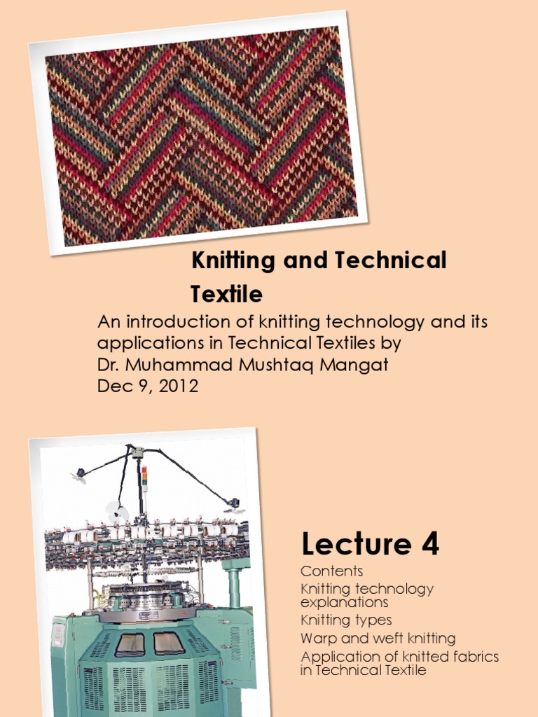 Knitting Technology Introduction | Download Free PDF | Knitting | Textiles