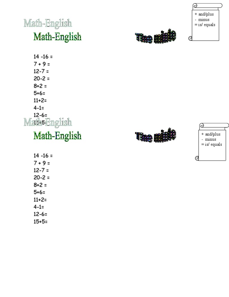 Basic Math Practice for Kids | PDF