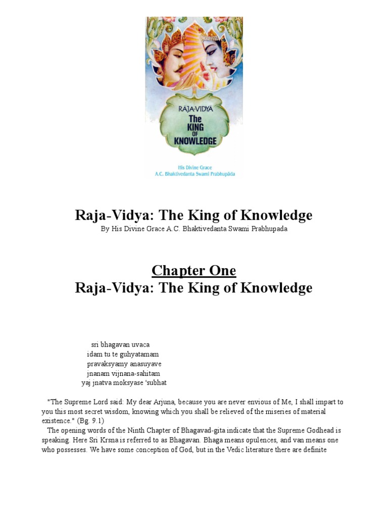 Raja Vidya The King of Knowledge | PDF | Krishna | Hinduism