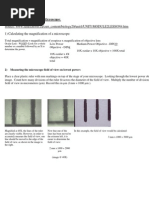 Calculating Drawing Magnification | PDF | Field Of View | Optics
