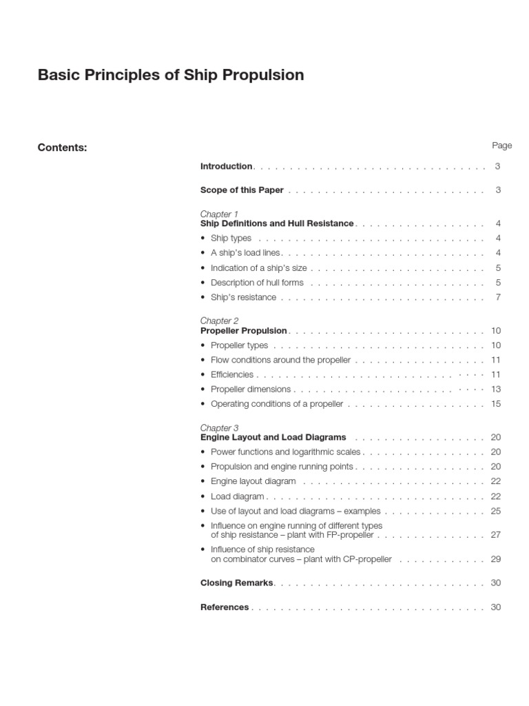 Basic Principles of Ship Propulsion | PDF | Tonnage | Ships