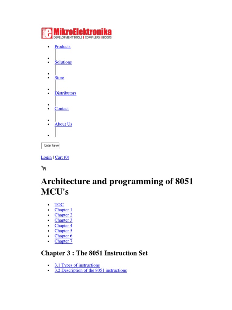 Architecture and Programming of 8051 MCU's: Chapter 3: The 8051 Instruction Set | Download Free ...