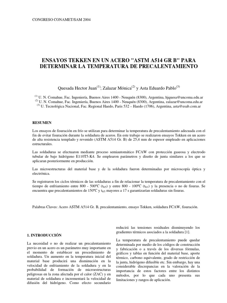 Astm A514 GR B | PDF | Soldadura | Construcción