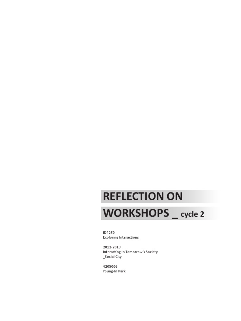 P2: Reflection On Workshops | PDF