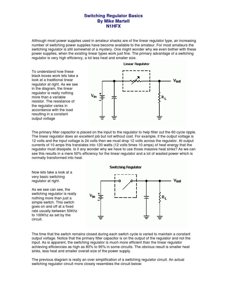 Switching Regulator Basics - 1 | PDF | Power Supply | Electrical Network