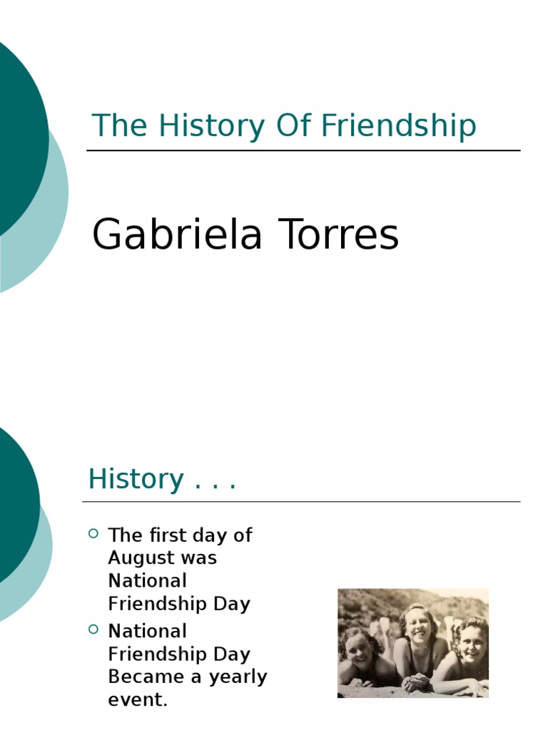 History of National Friendship Day | PDF
