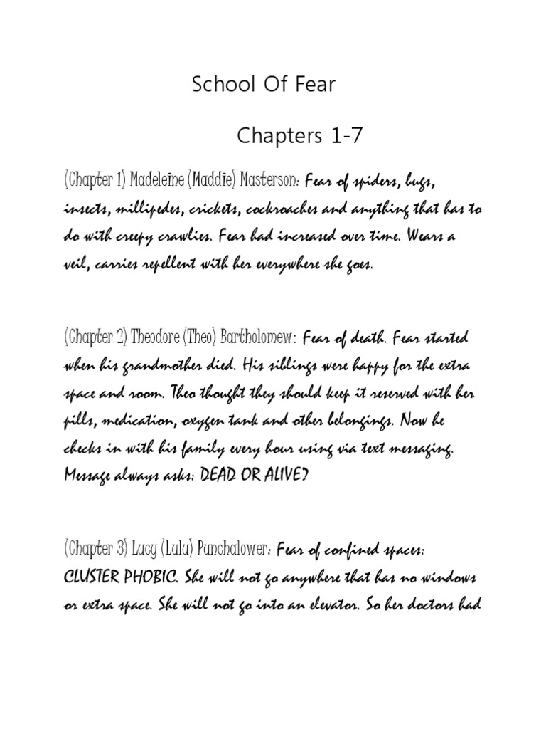 School of Fear | PDF