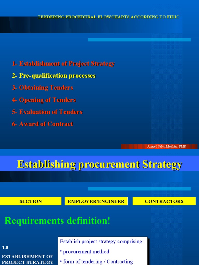 Tendering Procedures | Construction Bidding | Procurement