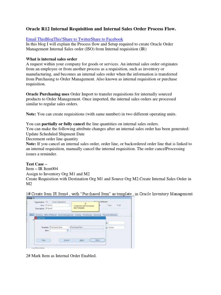 Oracle R12 Internal Requisition and Internal Sales Order Process Flow ...