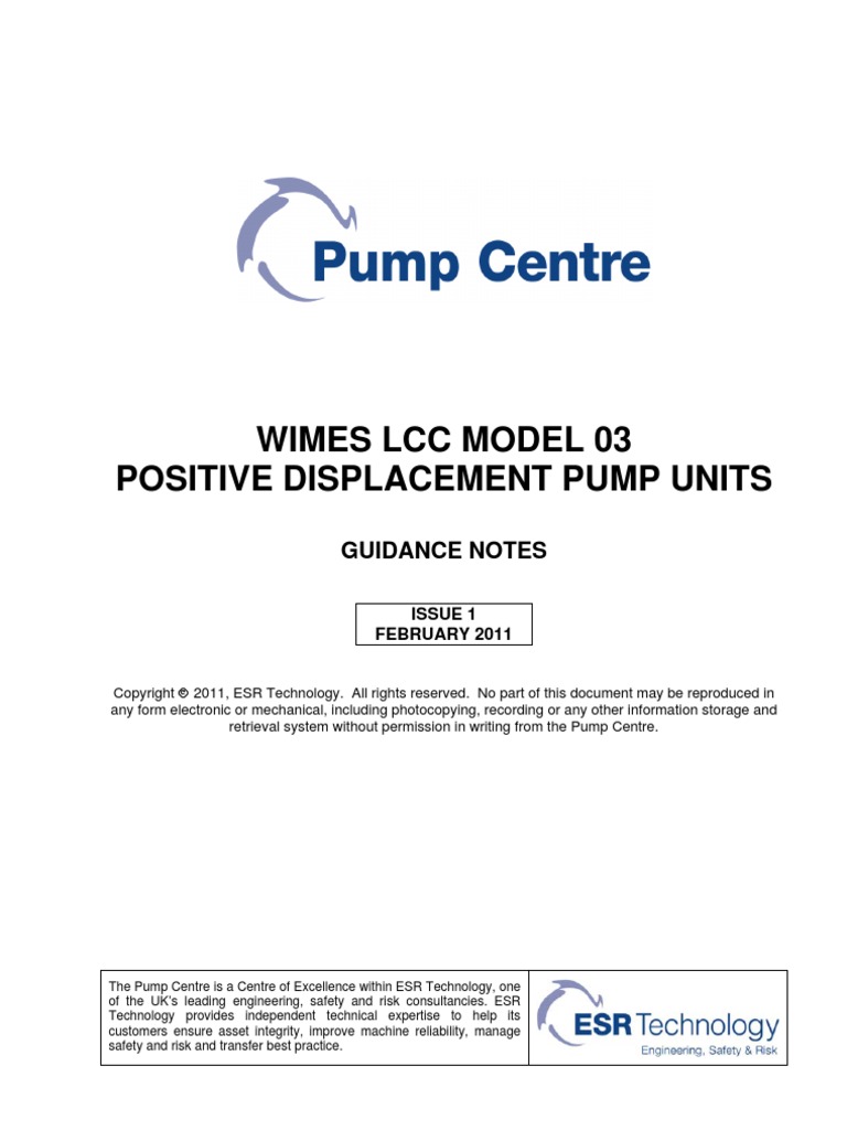 WIMES LCC Model 03 PD Pumps Issue 1 Guidance Notes | Download Free PDF ...
