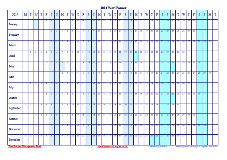 2014 Year Planner | PDF | Career & Growth | Sports & Recreation