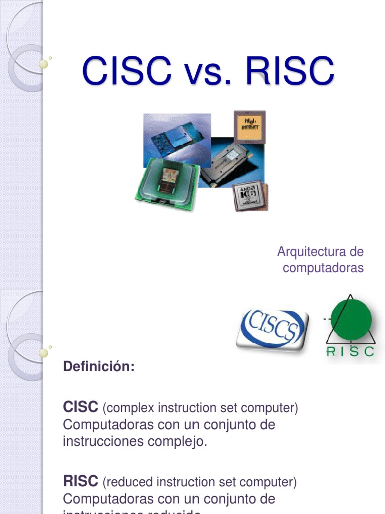 CISC Vs RISC | PDF | Unidad Central de procesamiento | Microprocesador