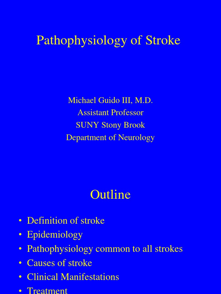 Pathophysiology of Stroke20101 | PDF | Stroke | Thrombosis