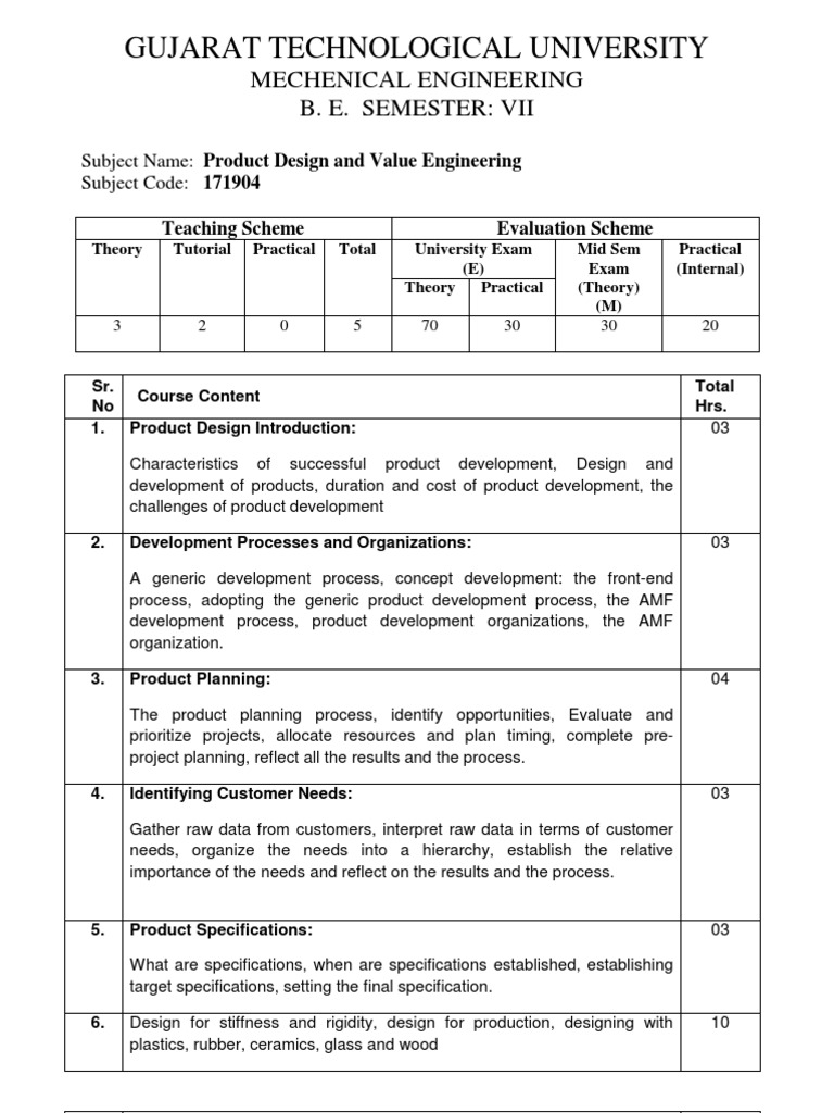 Product Design and Value Engineering | PDF | New Product Development ...