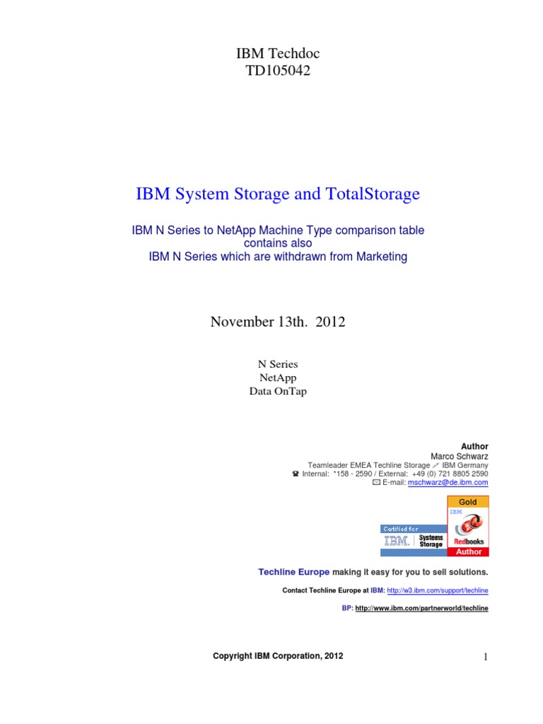 Netapp & IBM Machine Type Comparison | PDF