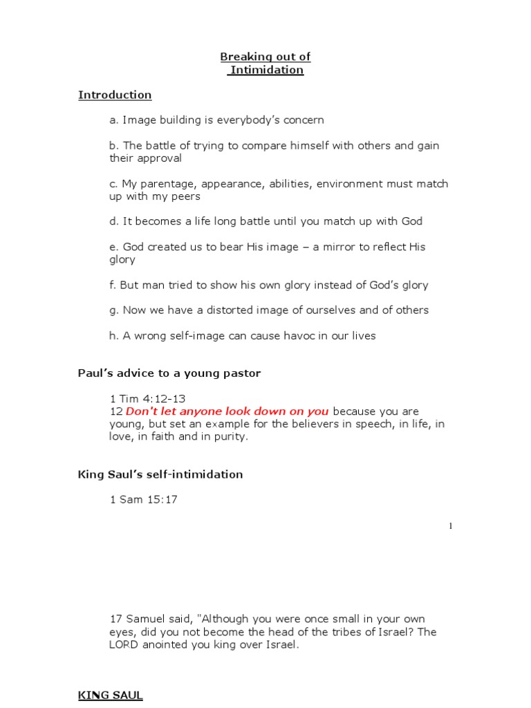 Breaking Out of Self | Download Free PDF | Saul | Samuel