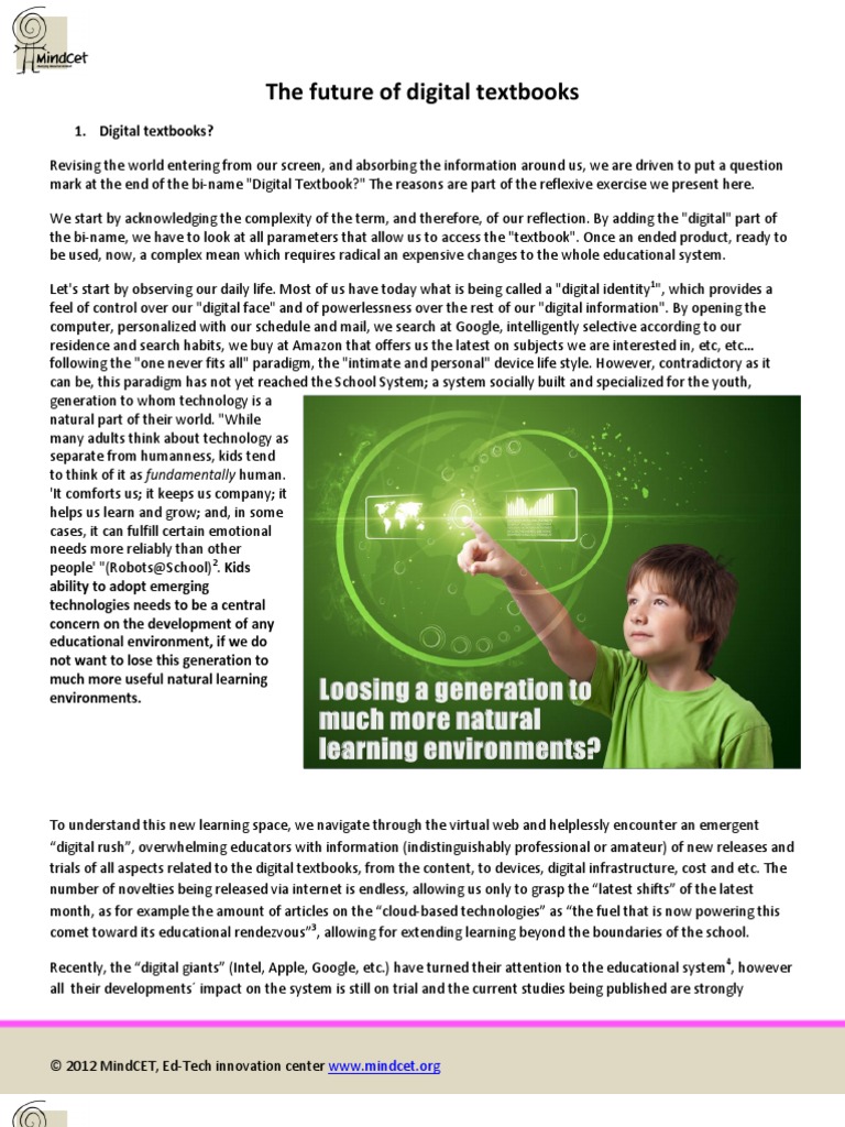 The Future of The Digital Textbooks | PDF