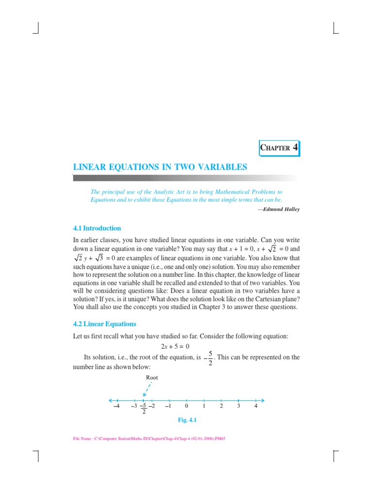 Chapter 4 | PDF | Equations | Line (Geometry)