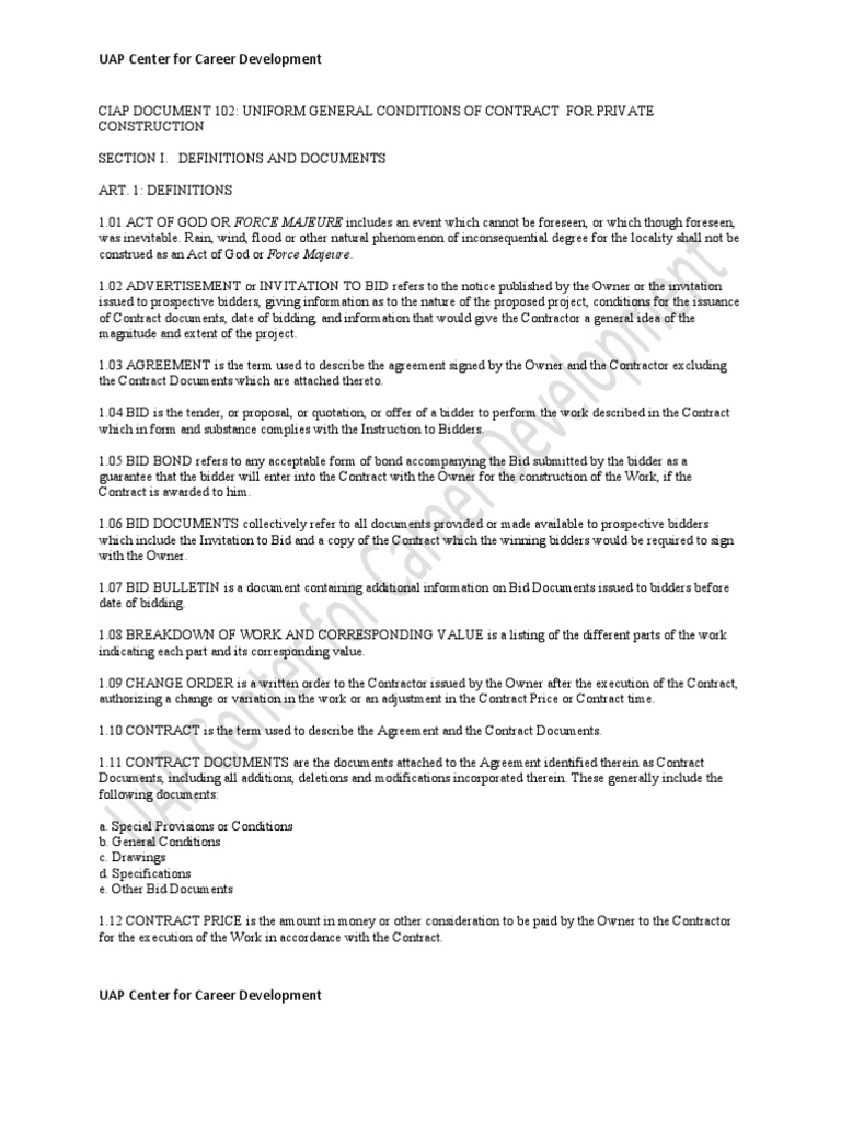 CIAP Document 102 | PDF | General Contractor | Specification (Technical ... CIAP Document 102 | PDF | General Contractor | Specification (Technical ...
