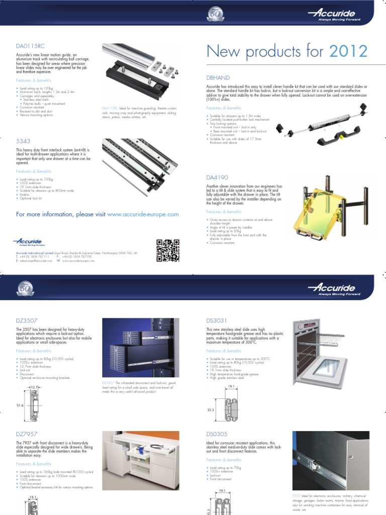 New Drawer Slide Products 2012 | PDF | Stainless Steel | Corrosion