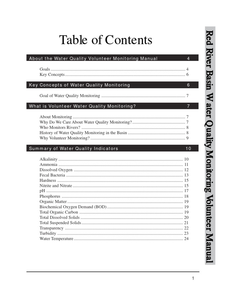Water Quality Manual Part1 | PDF