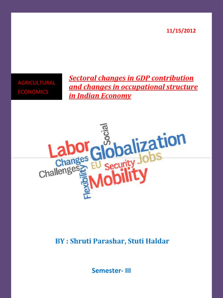 Sectoral Changes in GDP Contributions and Changes in Occupational ...