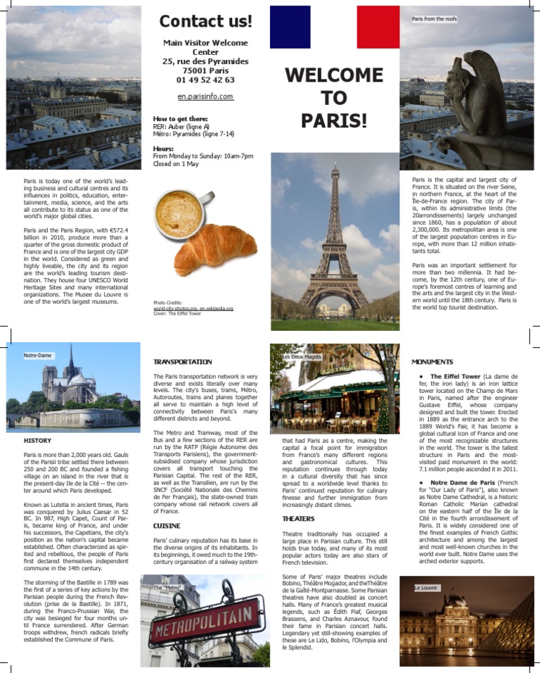 Brochure Paris Resubmission 2 | PDF | Paris | France