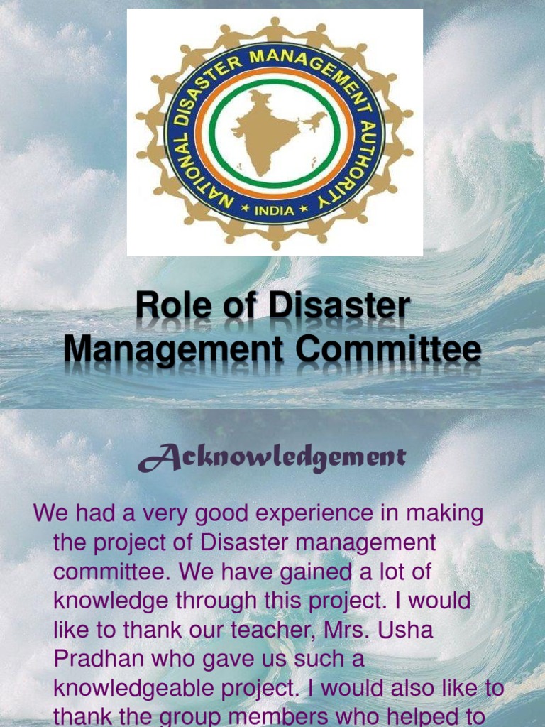 Disaster Management Committee | PDF | Emergency Management | Disaster ...