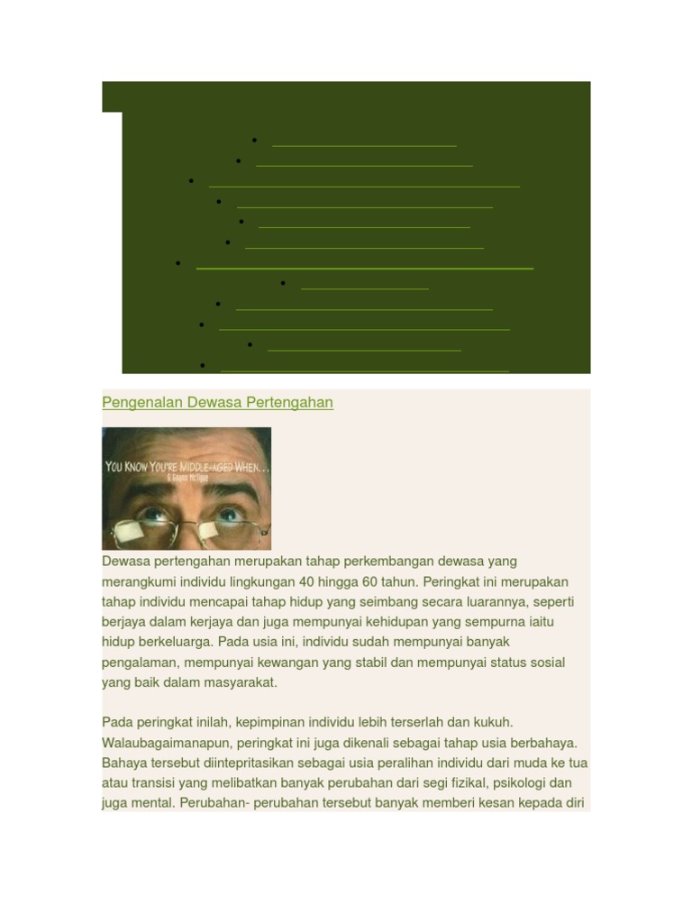 Krisis Dewasa Pertengahan | PDF