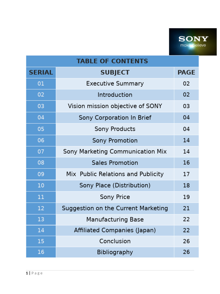 Marketing Mix of Sony Electronics | PDF | Sony | Marketing