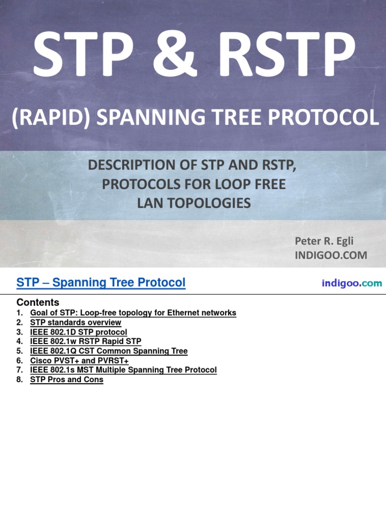 Spanning Tree Protocol (STP & RSTP) | PDF | Ethernet | Computer Network