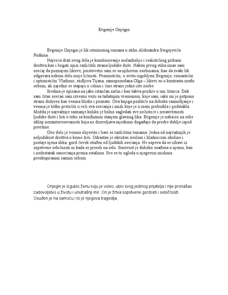 Evgenije Onjegin | PDF
