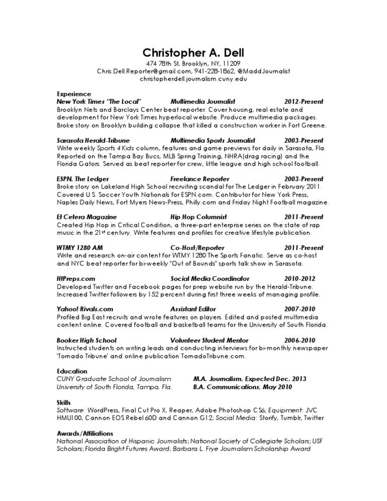 Chris Dell Resume | PDF