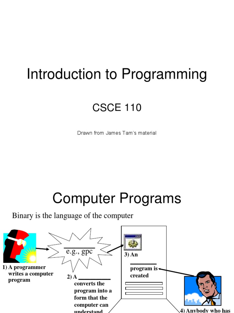 Introduction To Programming: CSCE 110 | PDF | Computer Program ...