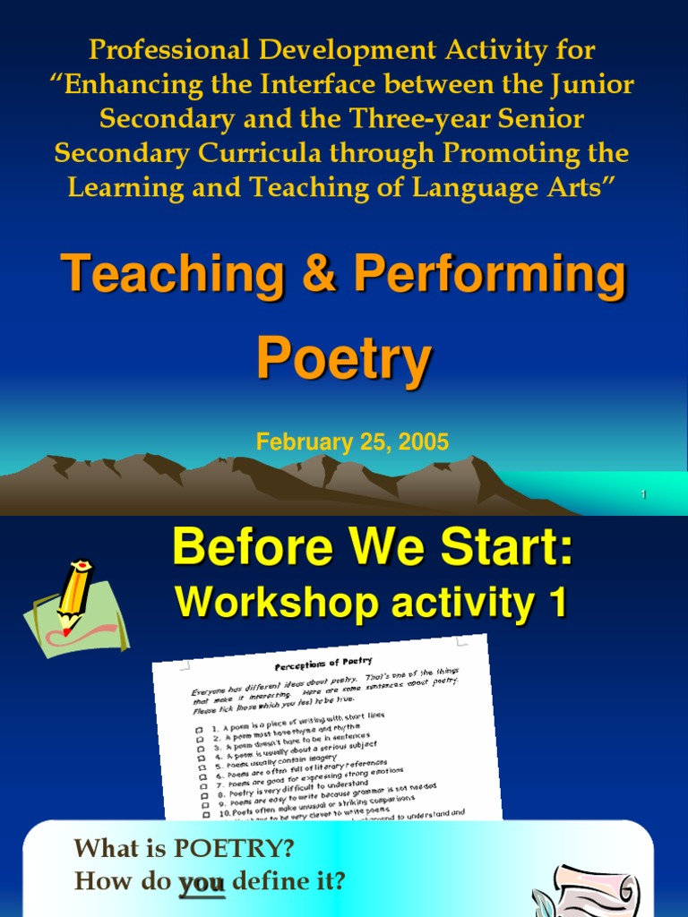 Poetry Teaching & Performance Guide | PDF | Rhyme | Poetry