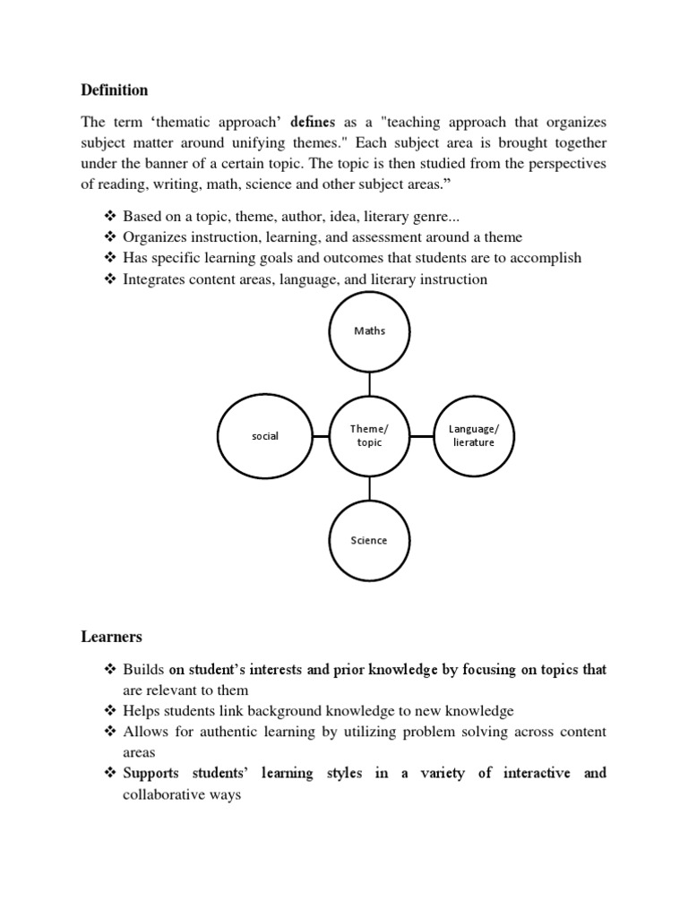 Thematic Approach | Second Language | Learning